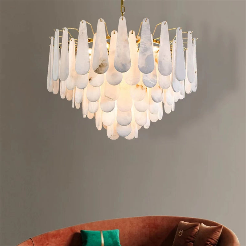 Deborah Alabaster Foyer Chandelier Lighting, Luxury Modern Lighting ...